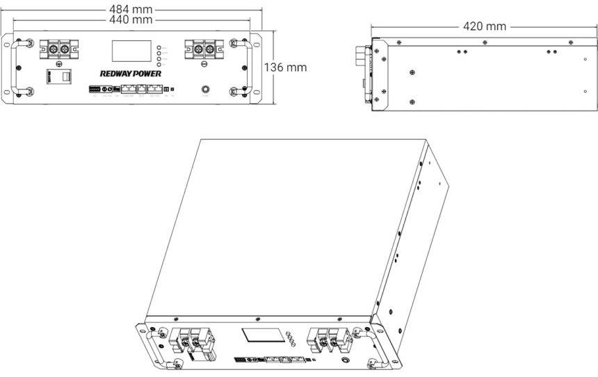 48V 100ah 4.8kWh Rack Lithium ion Battery Module OEM