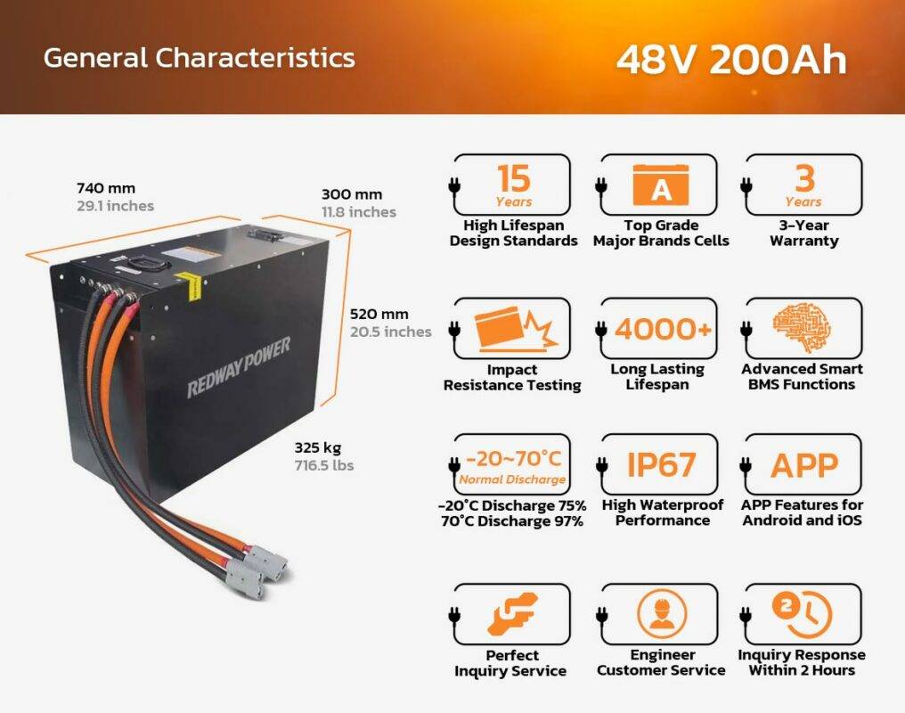 48V (51.2V) 200Ah 228Ah Towing Tractor Truck Lithium Battery