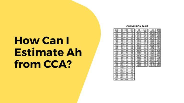 Convert Cold Cranking Amps (CCA) to Amp Hours (Ah) Guide