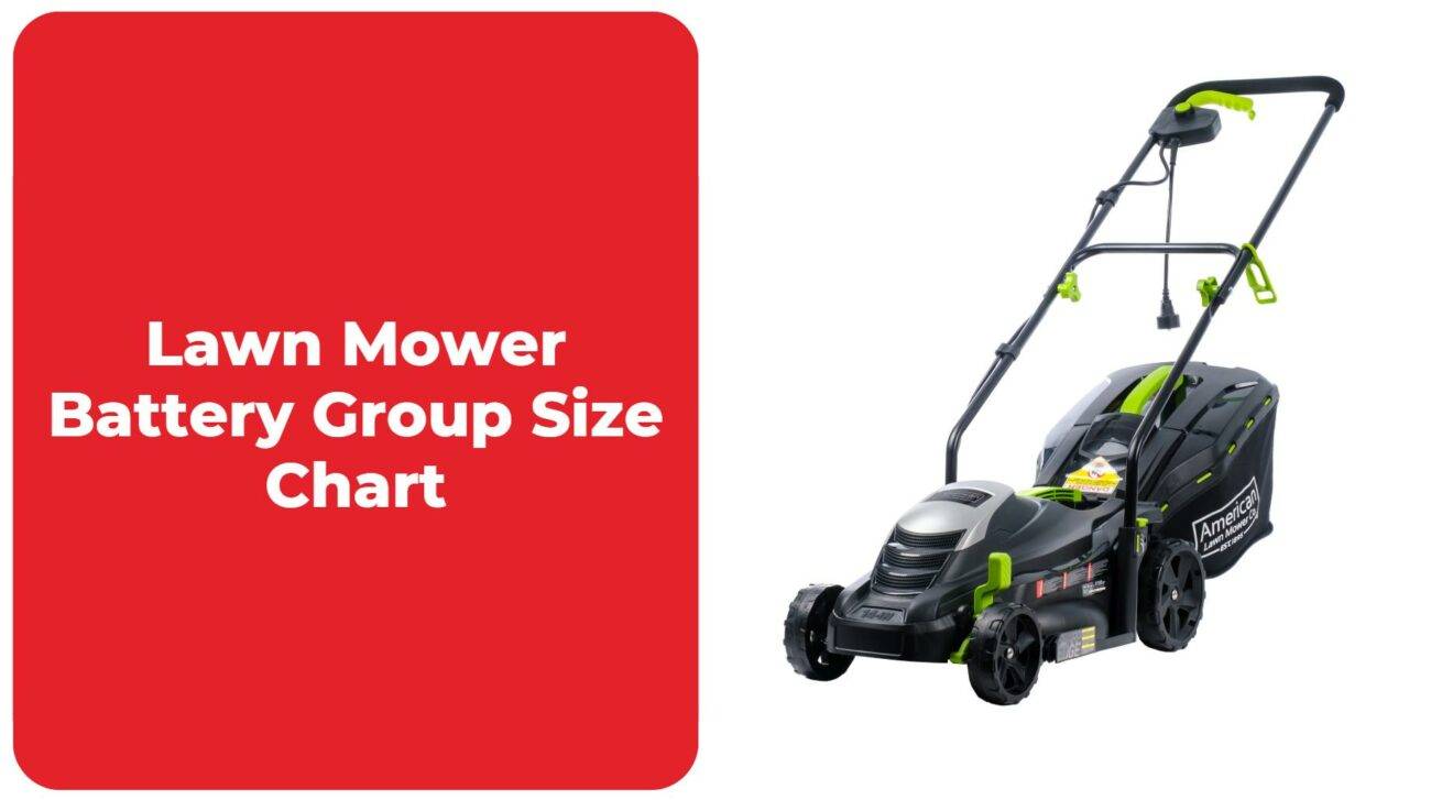 Lawn Mower Battery Group Size Chart - Redway Power™